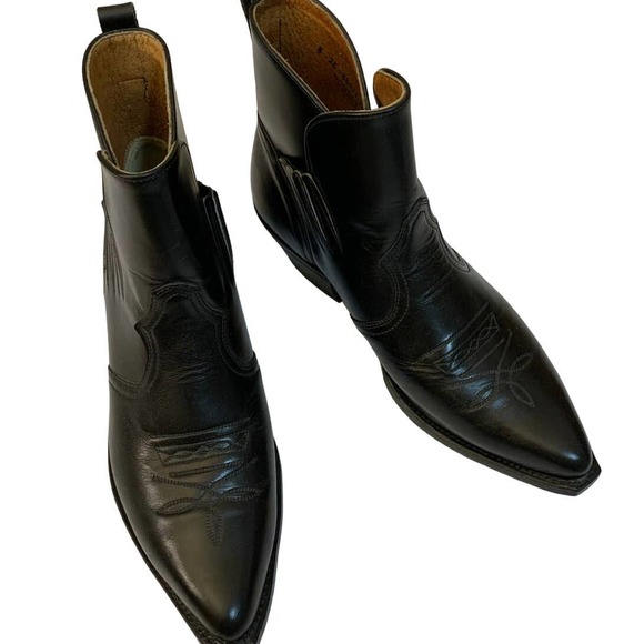 Boulet Boots | Shoes | Vintage Boulet Mens 8 Western Ankle Boot Black ...